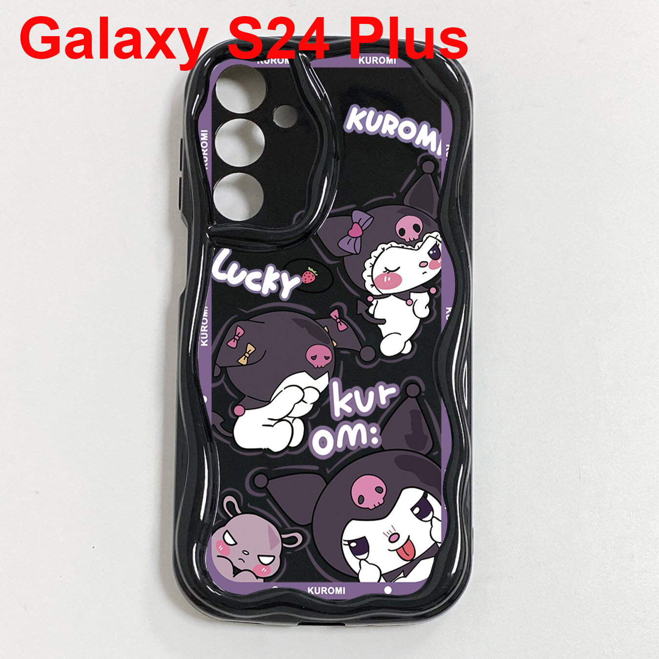 Чехол для Galaxy S24+ неправильной формы с принтом Куроми и Мелоди. Мягкий чехол для телефона.