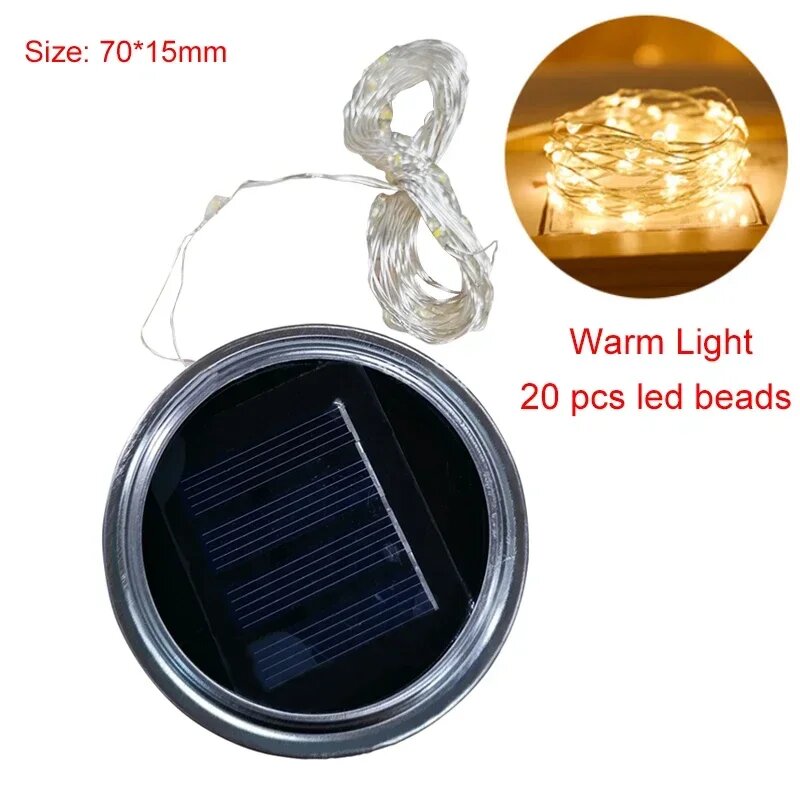 Солнечный светильник декоративный 2 М LED 20 led beads-warm1