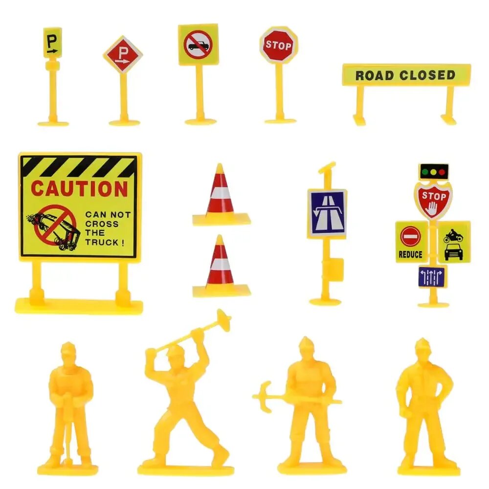 Игровой коврик-карта города COOLPLAY Желтый, Road sign-1