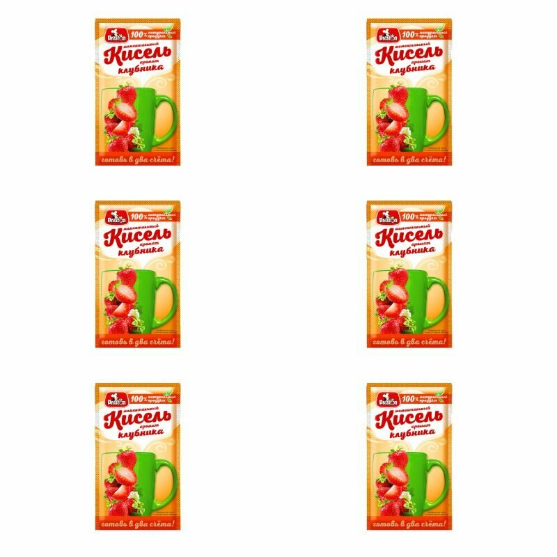 Preston Кисель моментальный, клубника, 30 г, 6 штук