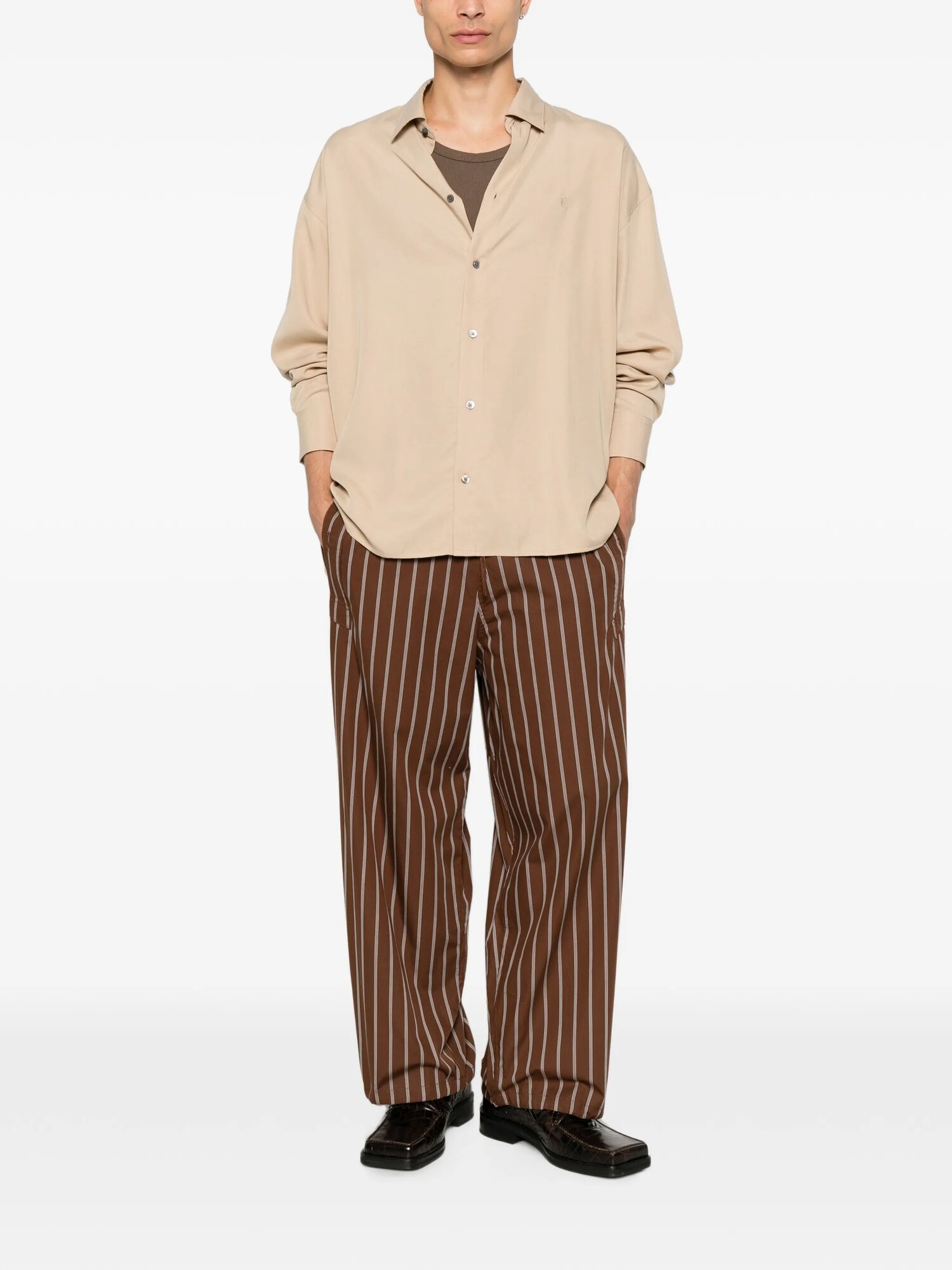 Рубашка Etudes Oversized long-sleeve shirt, размер 42, brown — фото 1