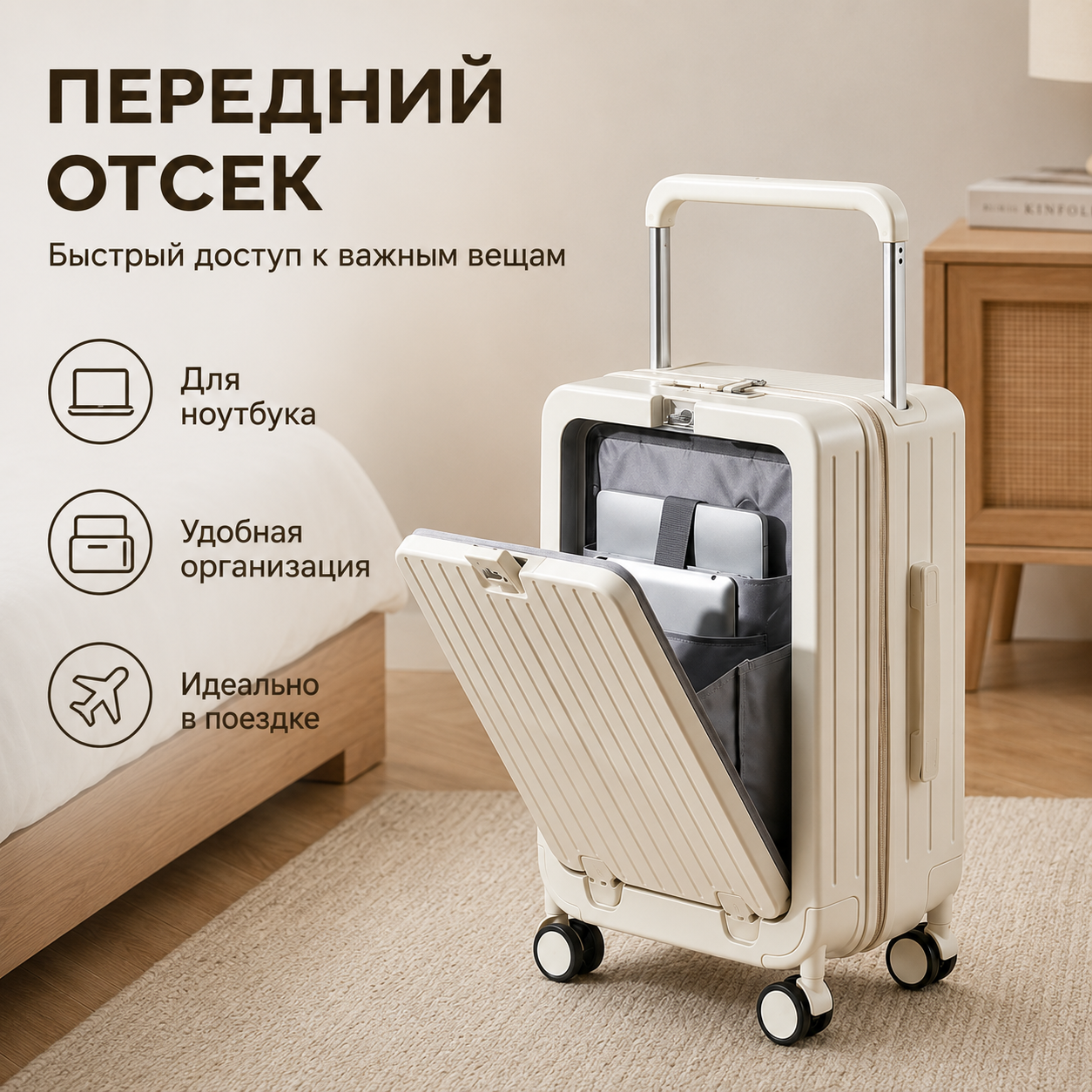 Бегунок для чемодана , бесцветный — фото 1