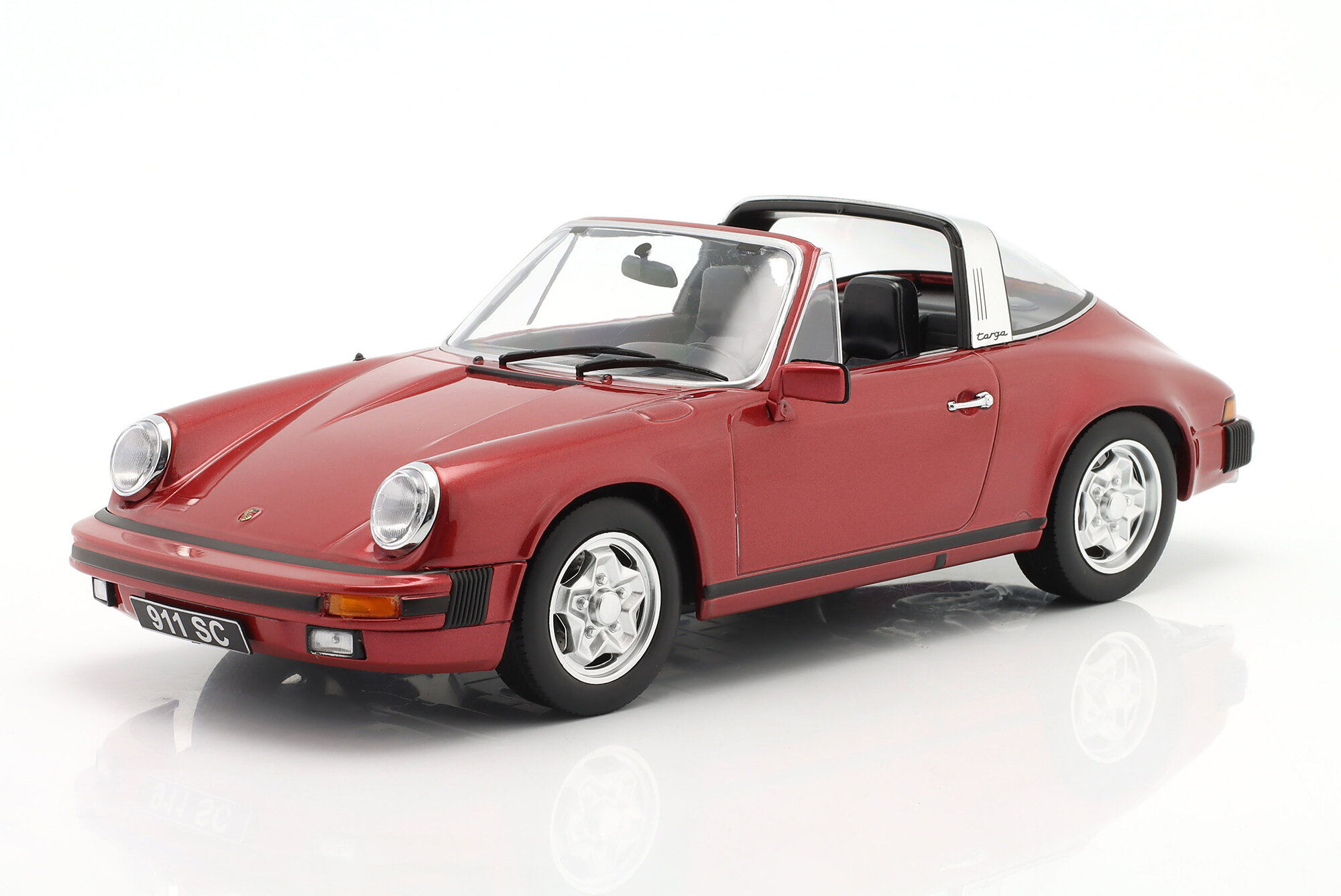 Модель коллекционная KK-SCALE Porsche 911 sc targa 1978 dark red metallic / порше 911 ск тарга красный