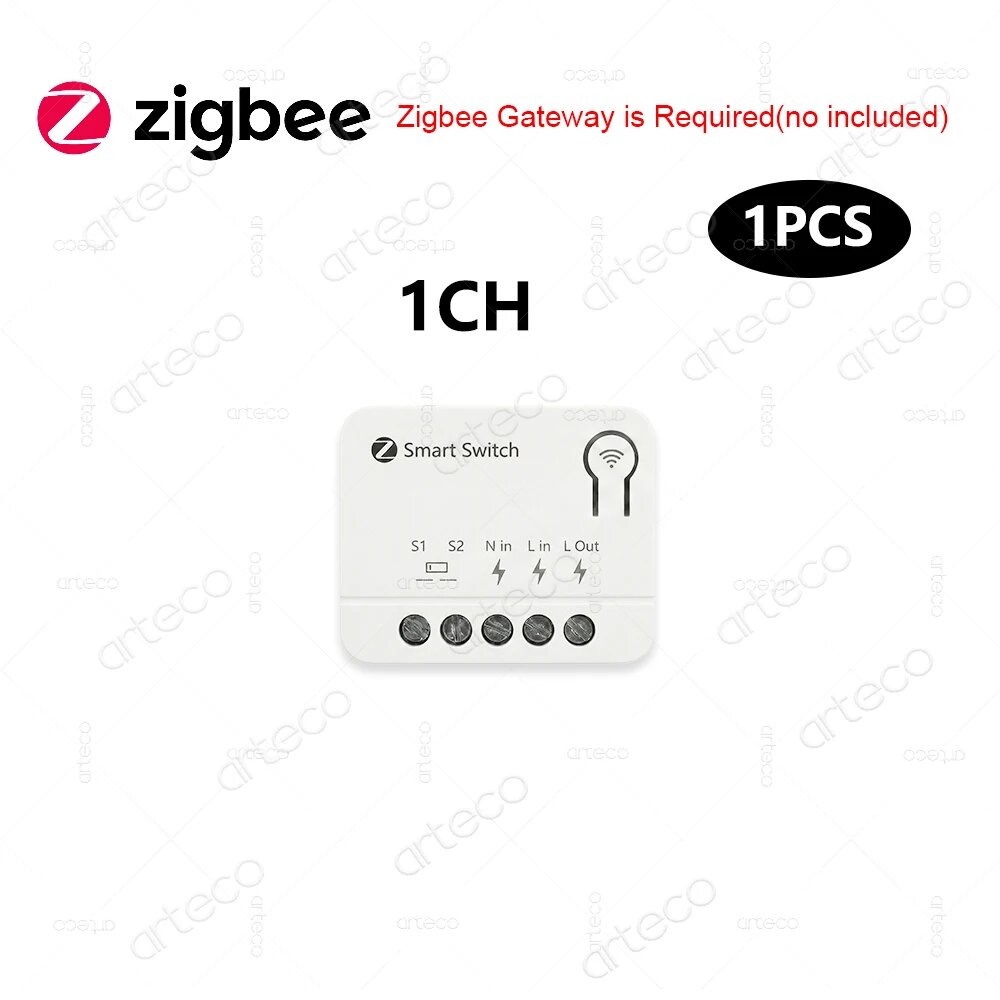 Arteco ZG-301ZB 1CH Zigbee 3.0, Цвет: 1CH1