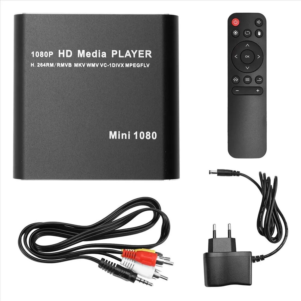 Мультимедийный плеер MKV 264 на жестком диске, HD 1080p, USB, вилка европейского стандарта.