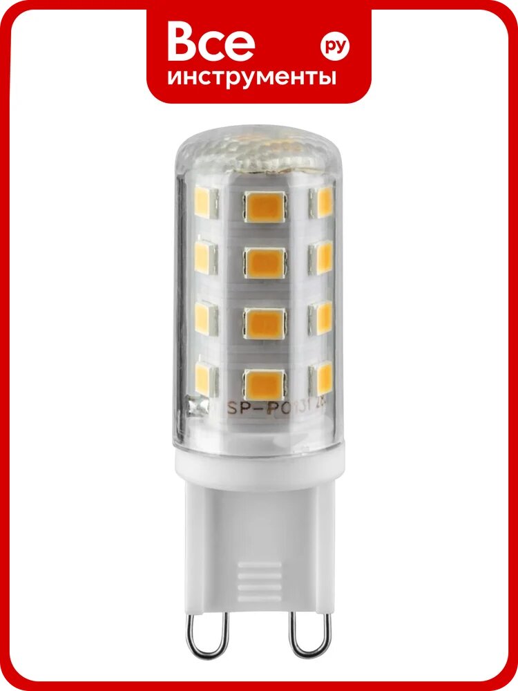 Лампа Navigator NLL-P-G9-6-230-3K-NF без пульсаций 80254 светодиодная кукурузная форма для общего освещения