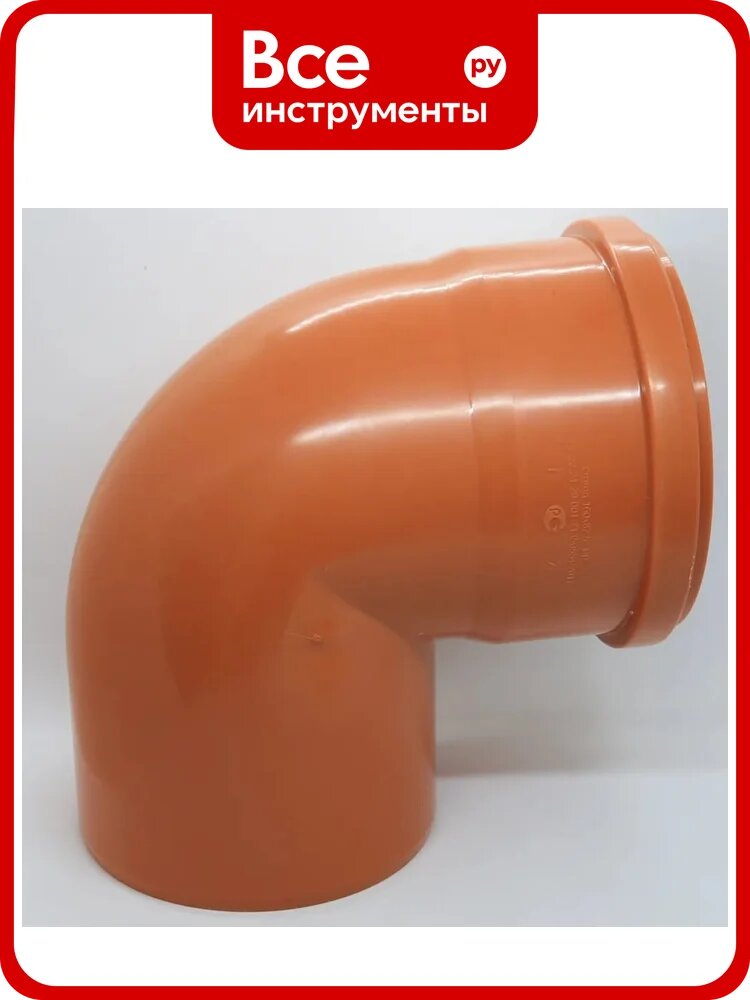 Отвод для наружной канализации Flextron d 160 мм, 87.5 градусов 142561, пластиковая