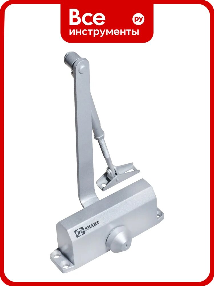 Доводчик DOORLOCK DL SMART серебристый, механико‑гидравлический, противопожарный, верхний монтаж