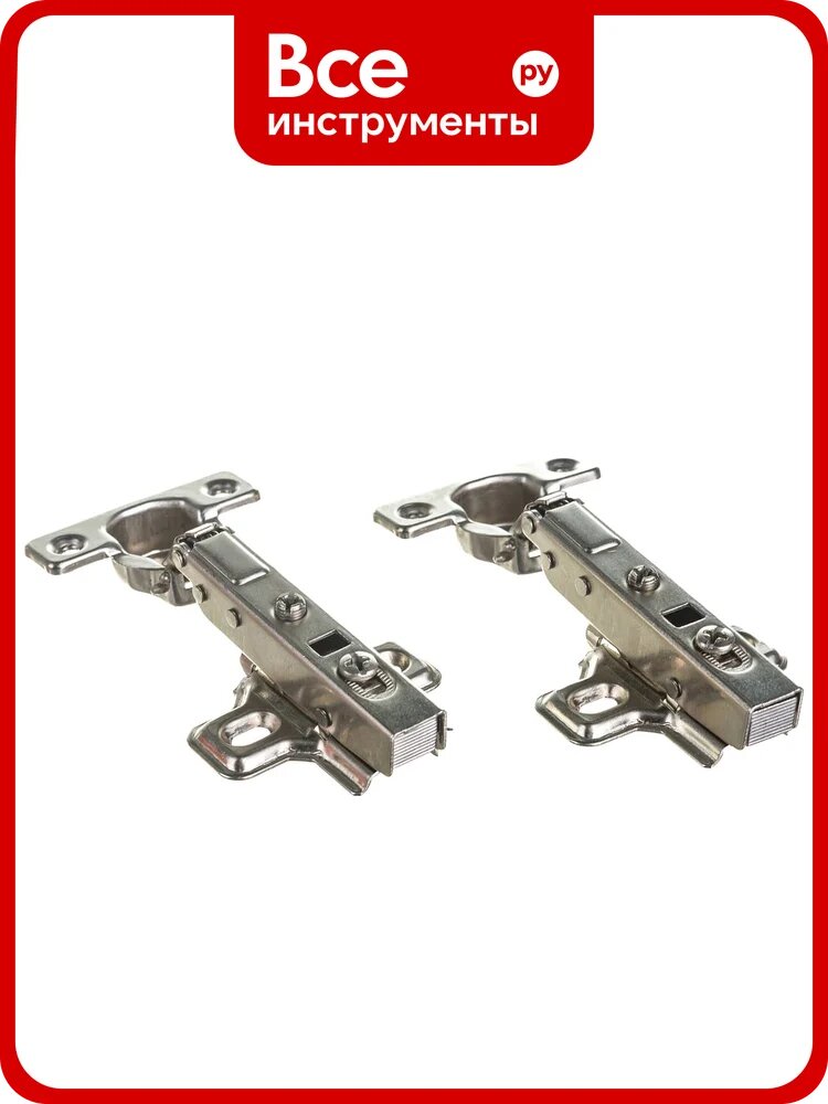 Полунакладная минипетля Lemax prof clip-on с доводчиком, 26 мм 2 шт. 2pcs-M310-Half, с помощью саморезов