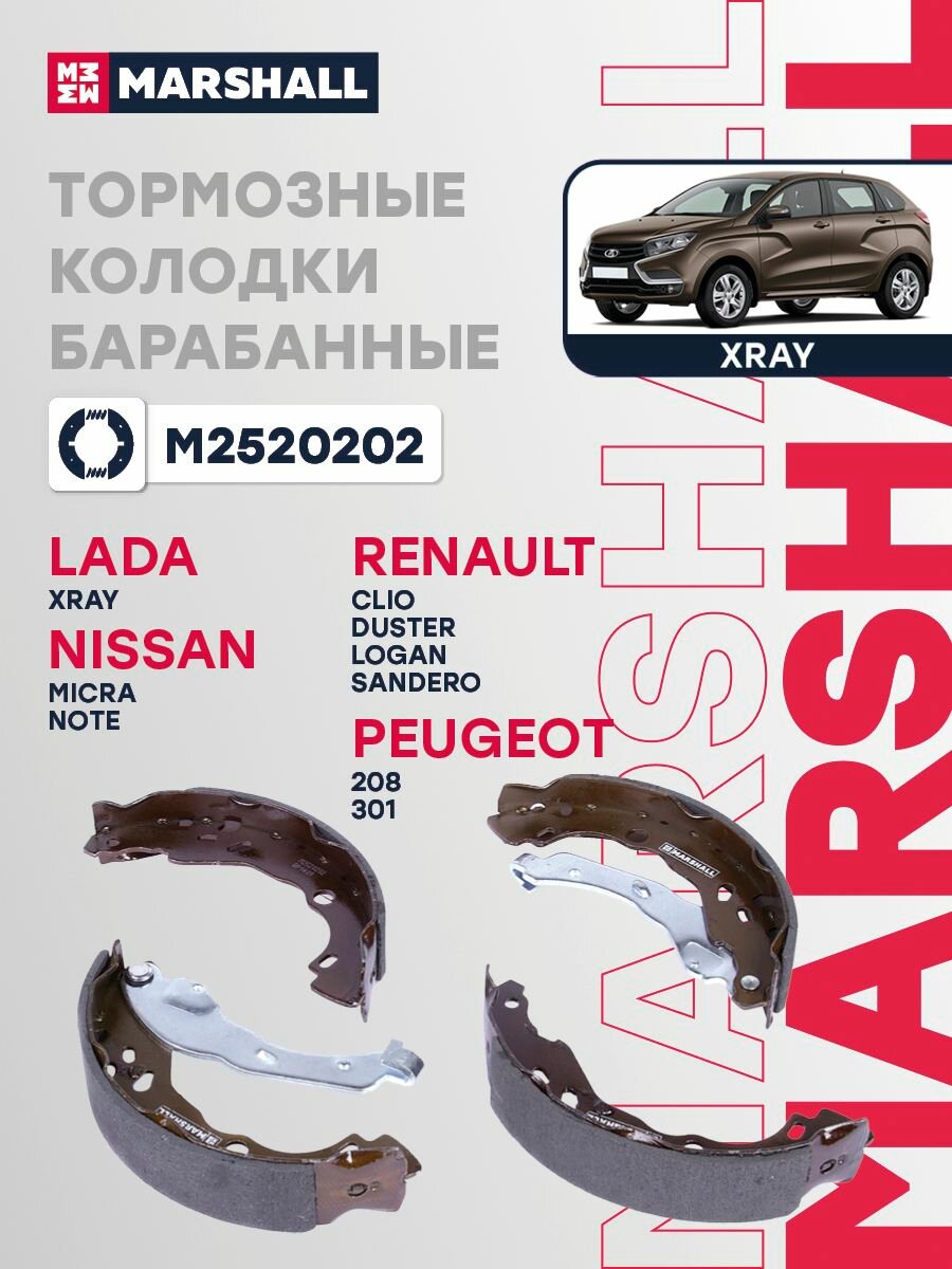 Колодки тормозные задние Рено Логан 1, 2, Дастер, Сандеро 1, 2, SYMBOL 1, 2, Клио 2, 4 Лада ВАЗ XRAY Хендай Матрикс Ниссан NOTE 2, Микра K13 Ситроен С3 1, 2, 3, 440609415R, 7701207178, SA177