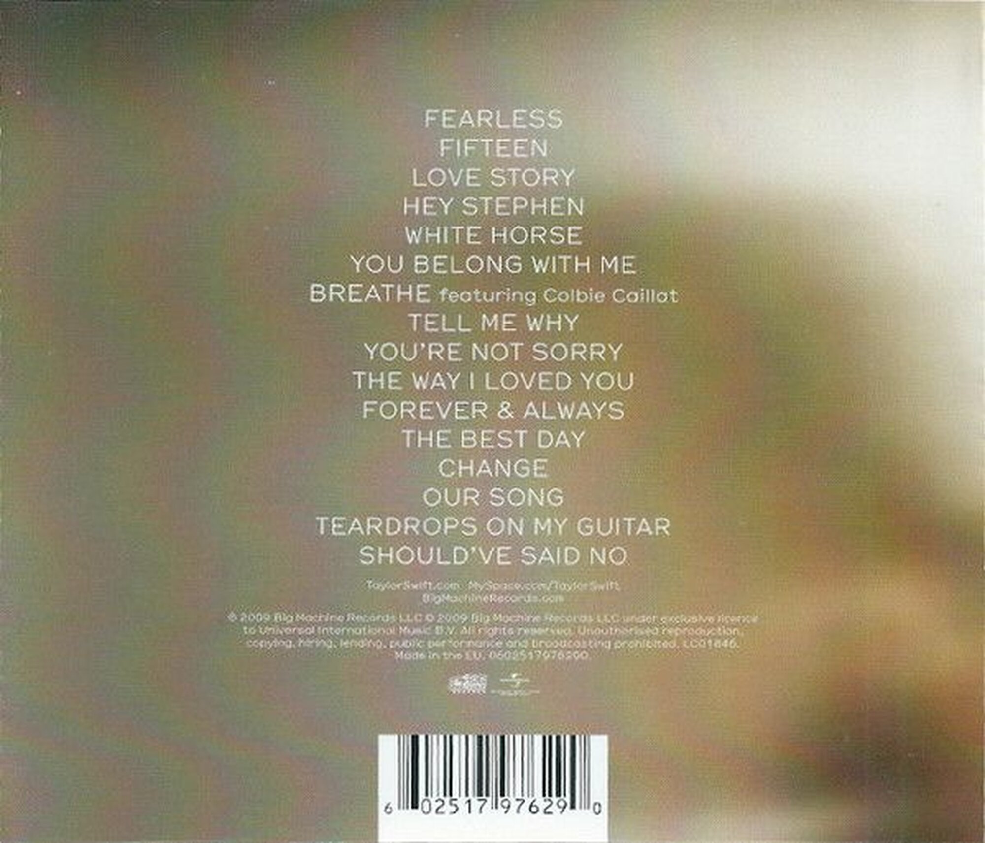 Taylor Swift - Fearless (CD) Компакт диск. Европейское издание — фото 1