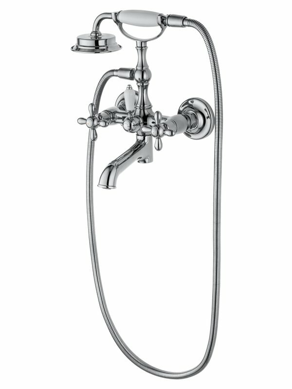 Смеситель для ванны с душем Wonzon & Woghand Retro WW-88639020-CR глянцевый хром, латунь