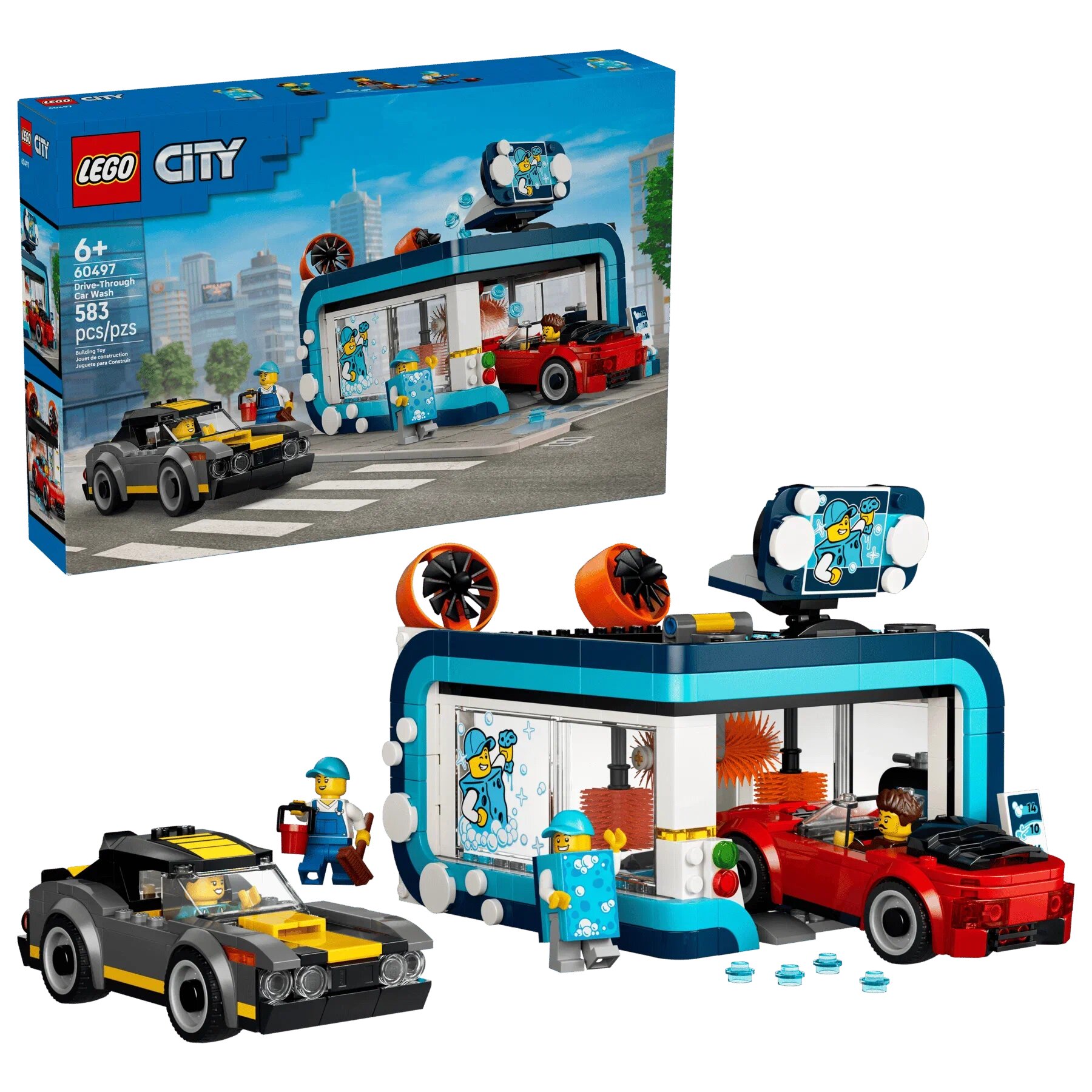 Конструктор LEGO City Сквозная автомойка 60497, 583 детали, от 6 лет