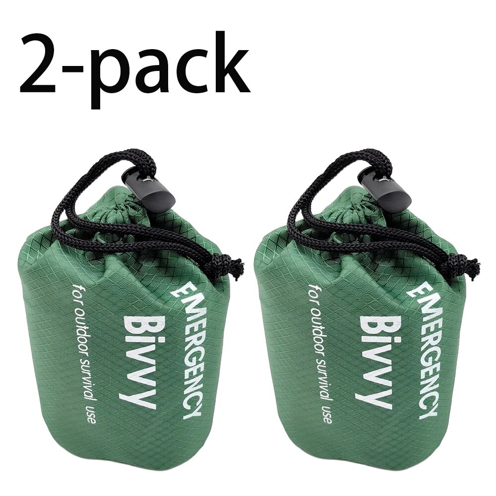 Спальный мешок-одеяло из термофольги оранжевый Зеленый, 2 basic items1