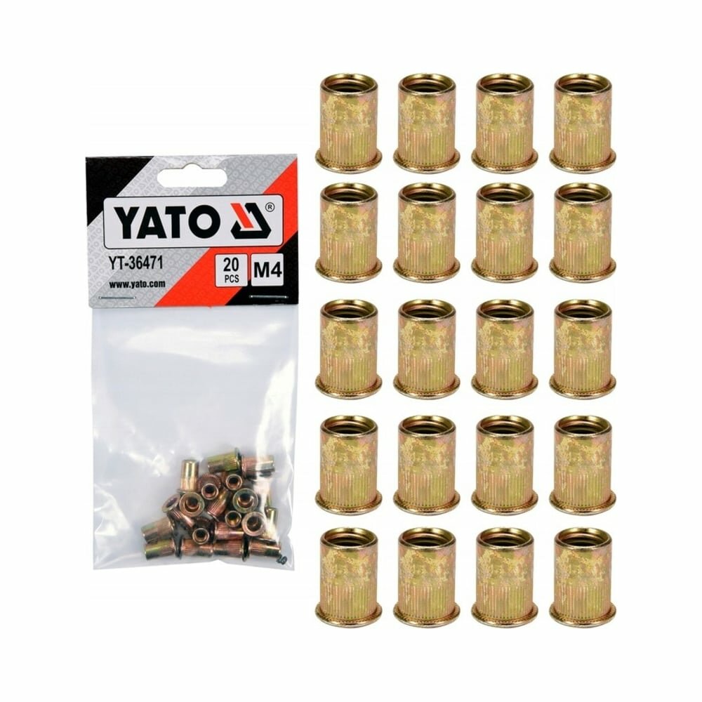 Резьбовая заклепка YATO сталь, М4, 20 шт. YT-36471