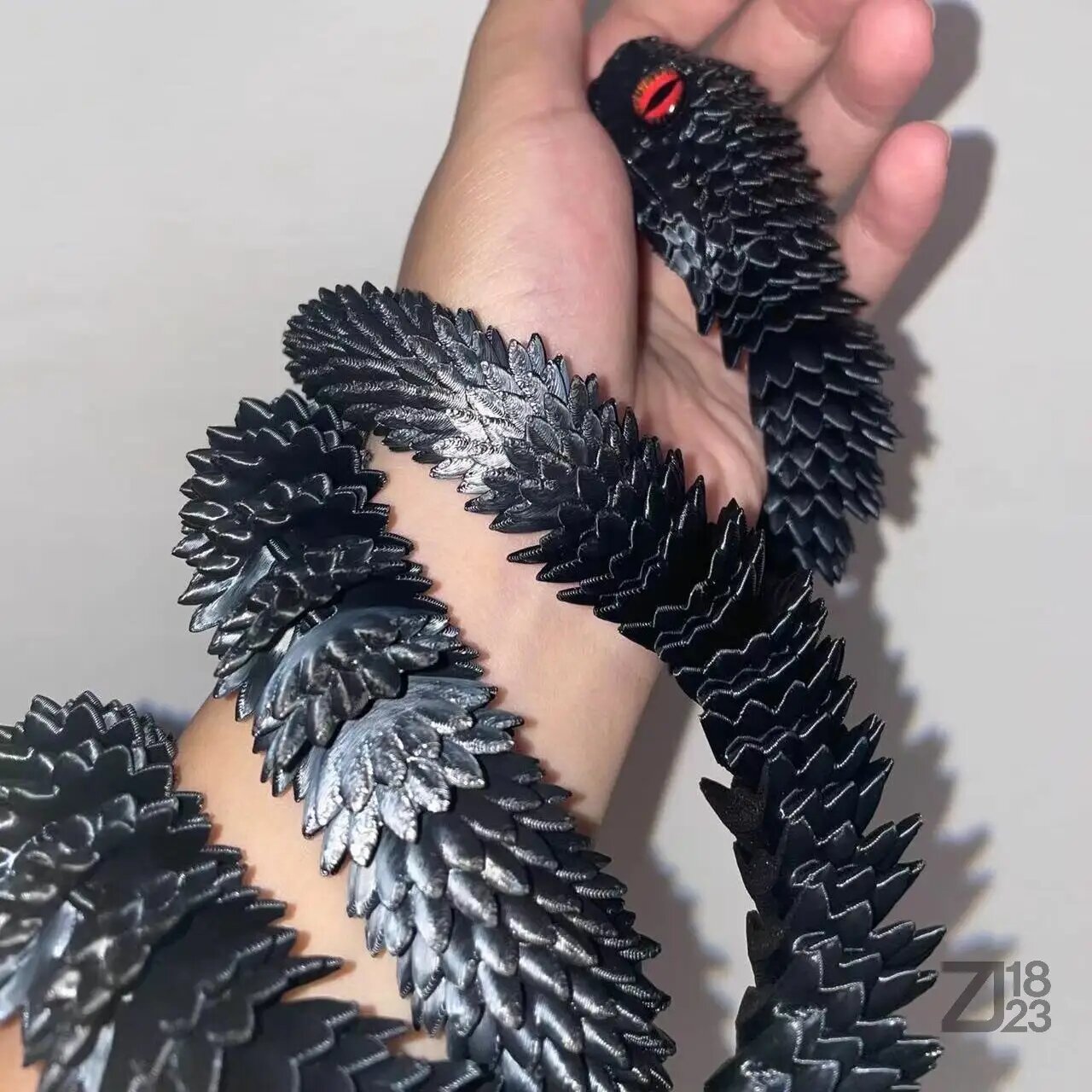 Напечатанная на 3d-принтере модель игрушки-змеи 60cm，Напечатанная