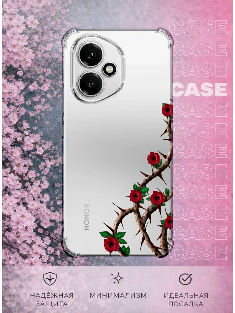 Чехол на Honor 400 с принтом Розы с шипами