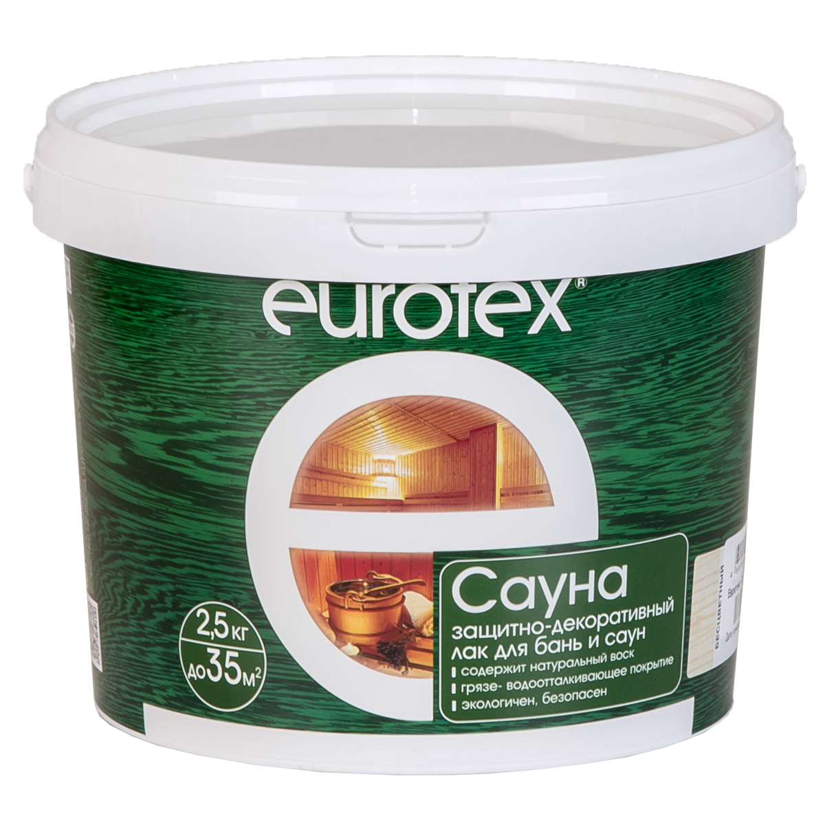 Защитно-декоративное покрытие EUROTEX Сауна (2.5кг)