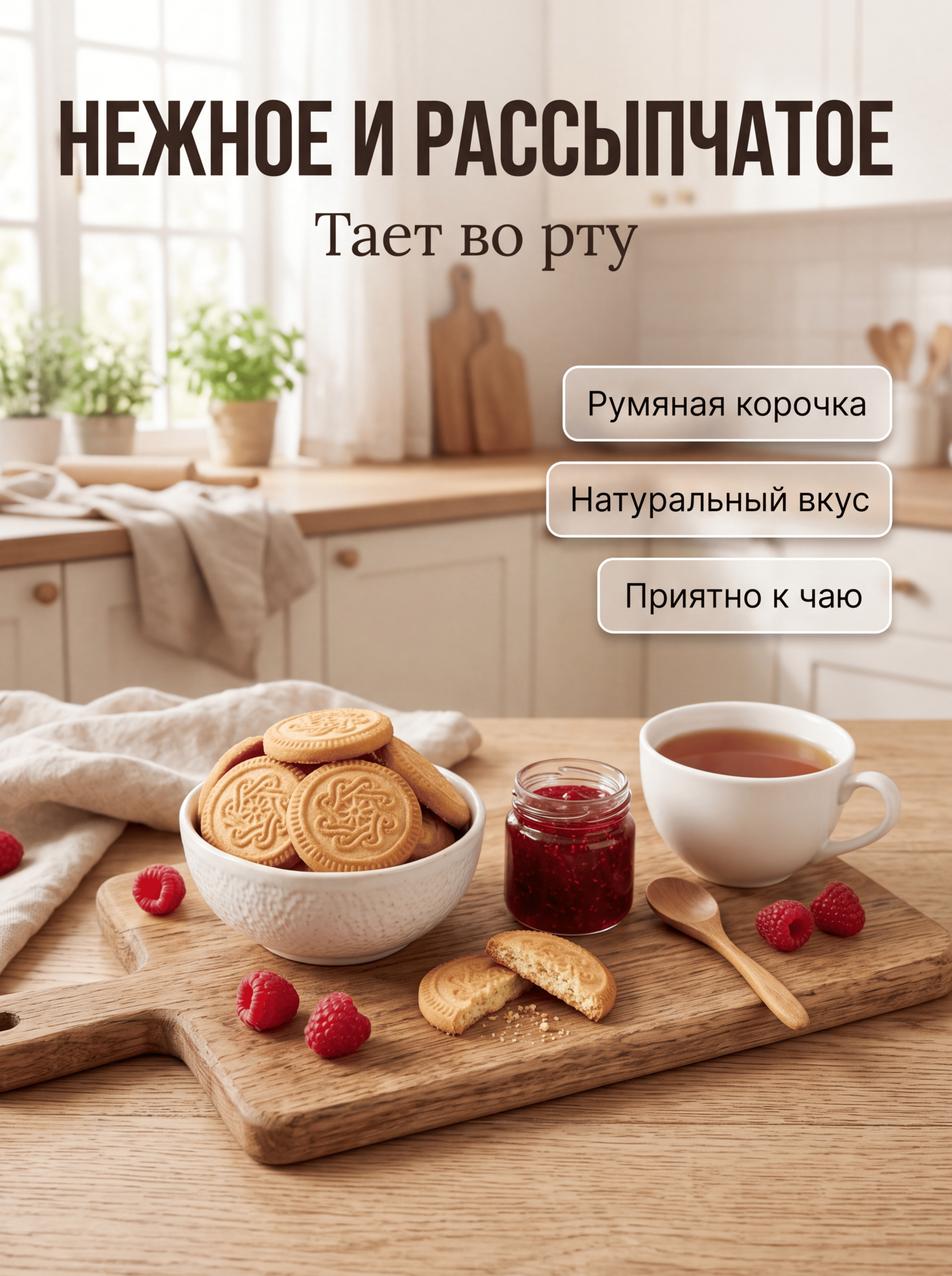 Печенье сахарное "Русские узоры", 2 упаковки по 450 грамм, 900 гр — фото 1