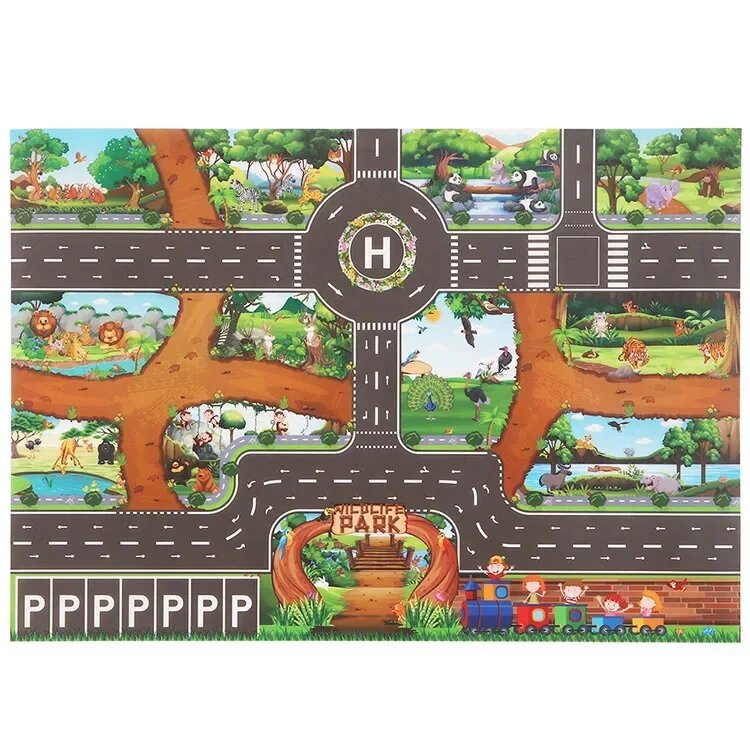 Детский игровой коврик DHDH Городской трафик LH043