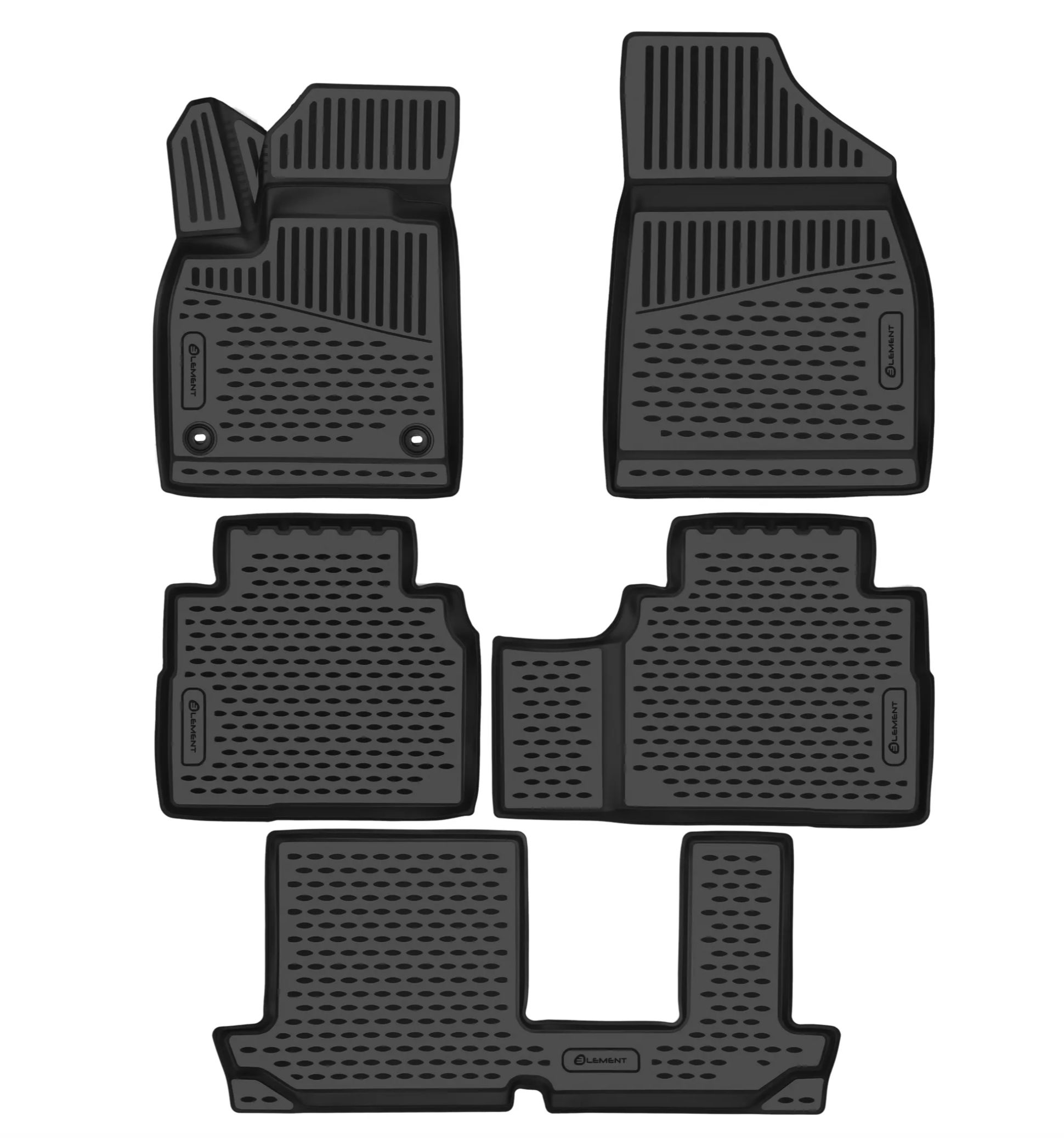 Коврики в салон 3D для москвич M90 2025-н. в. Autofamily 5 шт. черный полиуретан, ELEMENT3DA72295210K