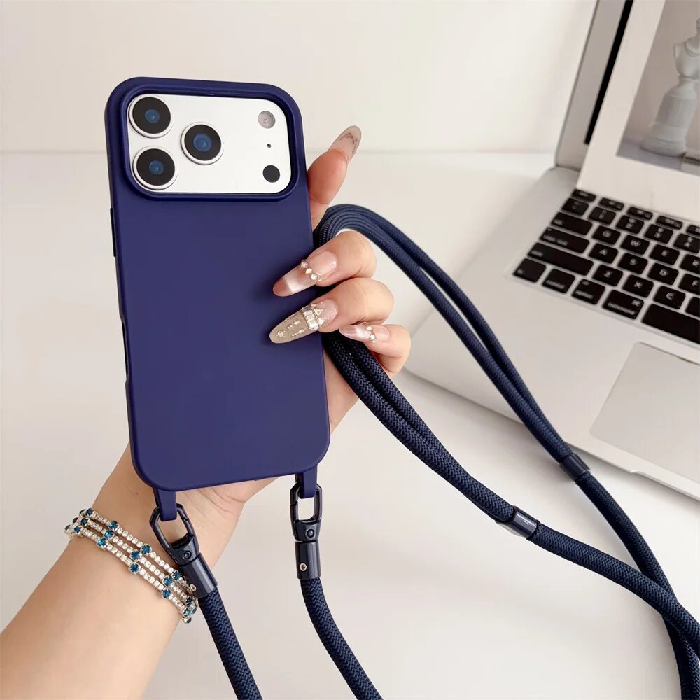 Официальный Мягкий Силиконовый Чехол Для iPhone С iPhone 16 Pro Max, Темно-синий, Navy Blue
