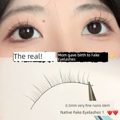 Ложные ресницы Natural Airy одноразовые повторно используемые с клеем и пинцетом для пушистого вида
