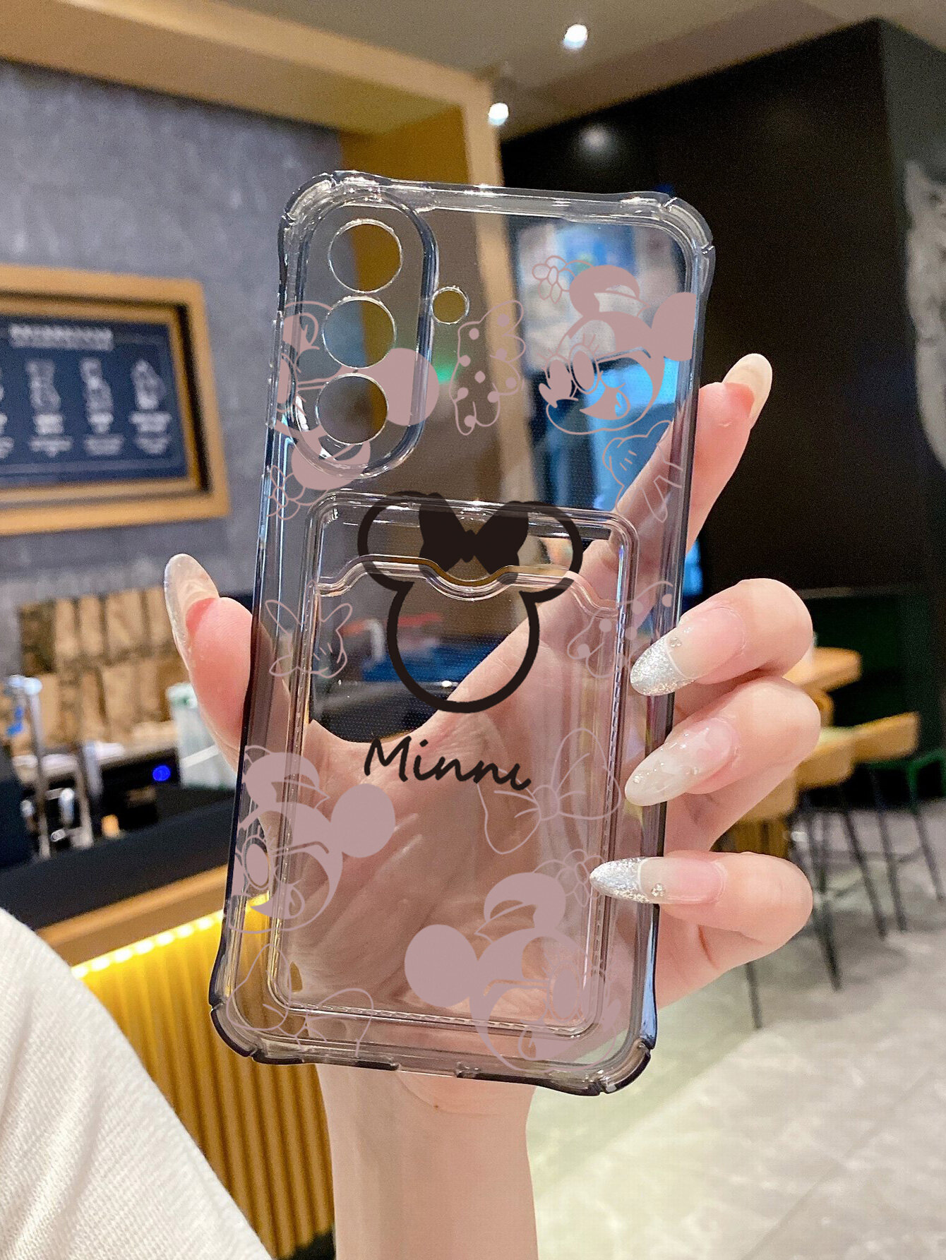 Чехол для Samsung Galaxy A25(Самсунг A25) с отделением для карт памяти, абстрактный чехол с Микки Маусом