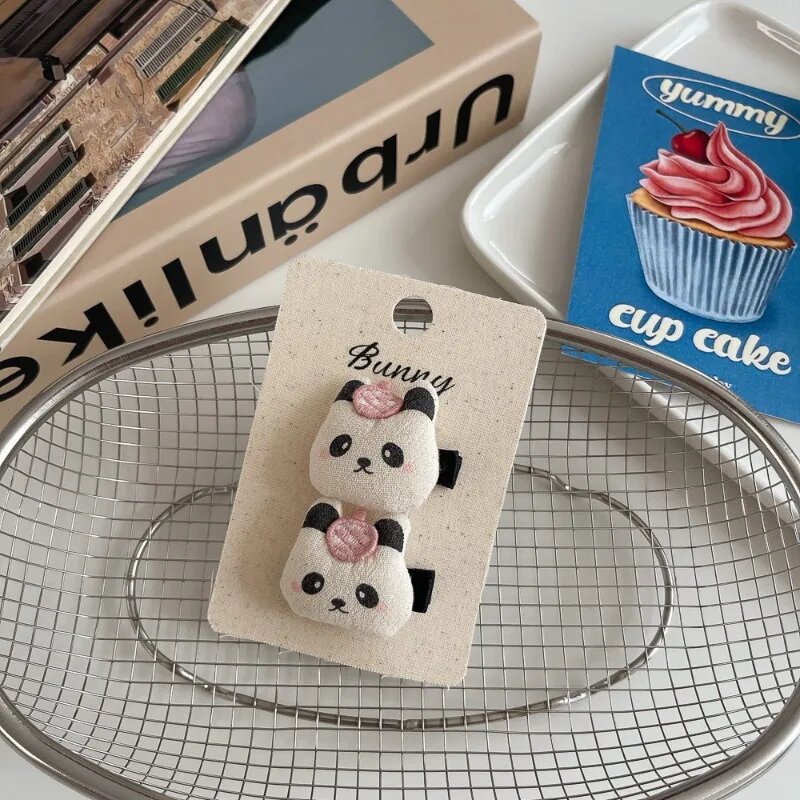 Детские заколки с животными из хлопка Panda