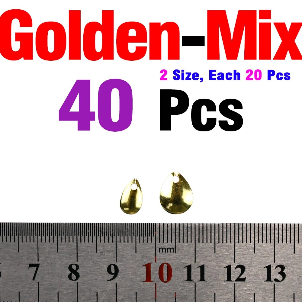 Металлические рыболовные приманки MNFT золотые и серебряные 40 шт Golden Mix