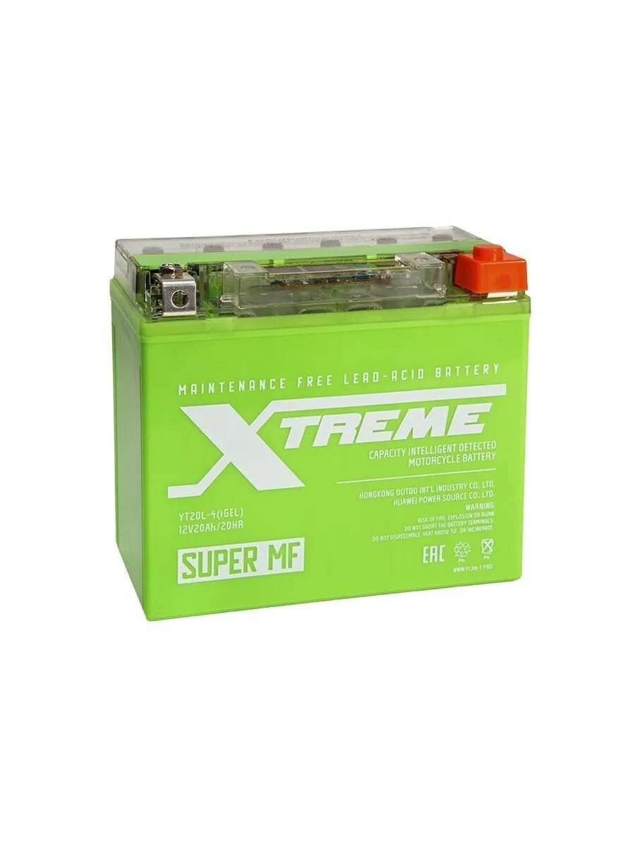 Аккумулятор Xtreme YT20L-4-GEL 12V 20Ач обр. пол.