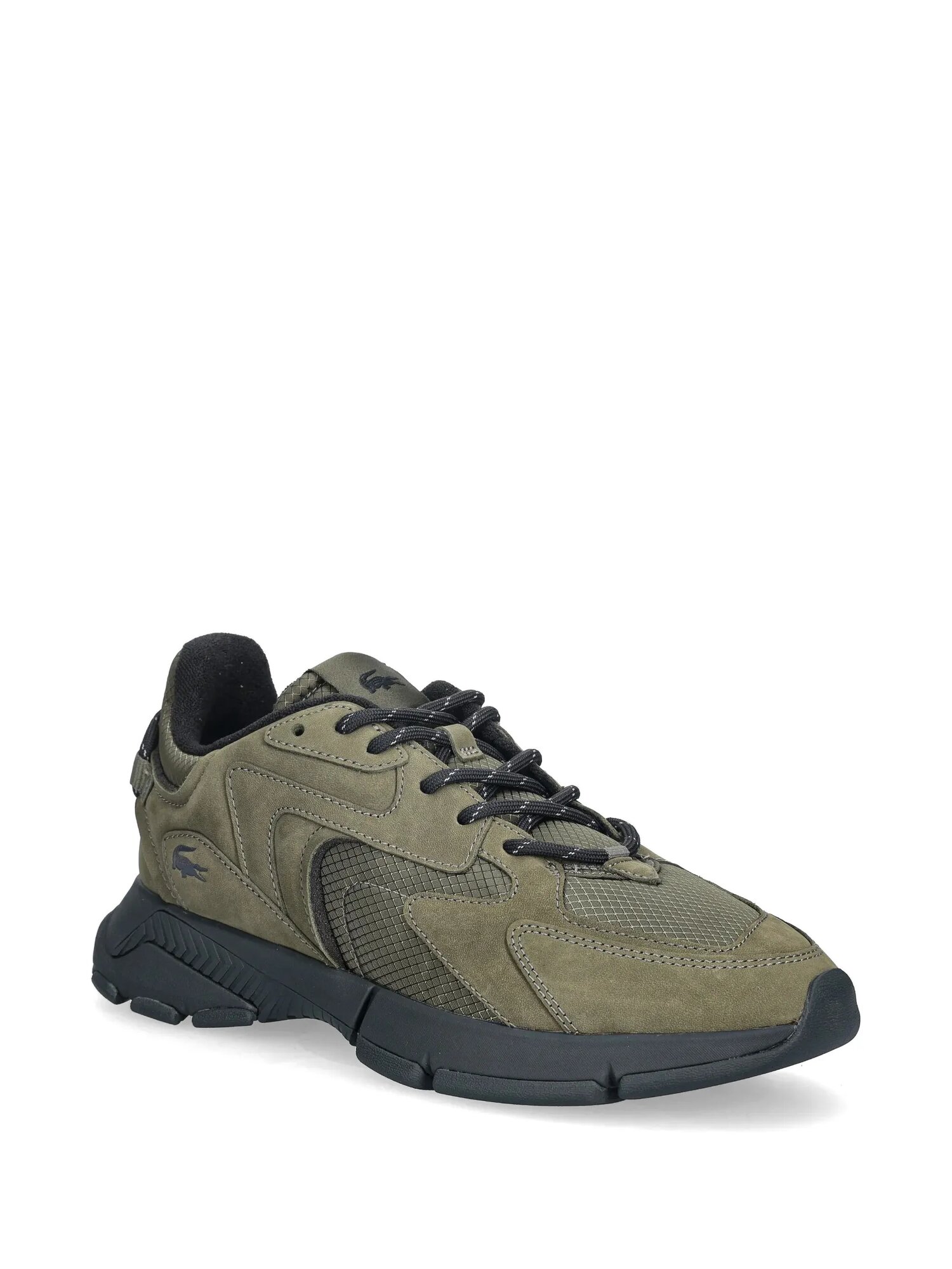 Кроссовки LACOSTE Panelled logo-patch sneakers, размер 7.5 UK — фото 1