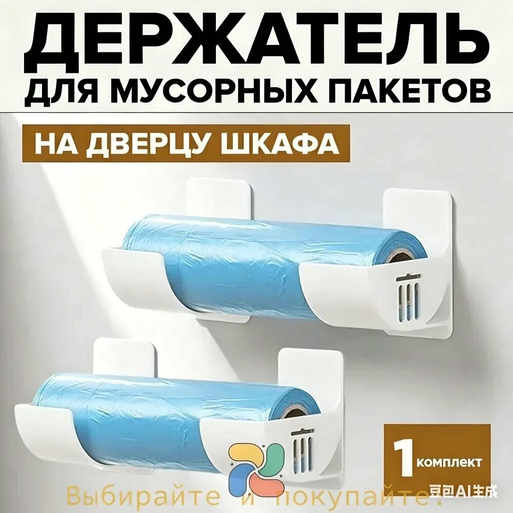 Держатель кухонный для мусорных пакетов, для фольги и пленки х 8 см, 1 шт