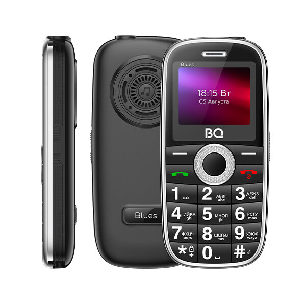 Мобильный телефон BQ Blues 1867, с поддержкой Bluetooth, черный
