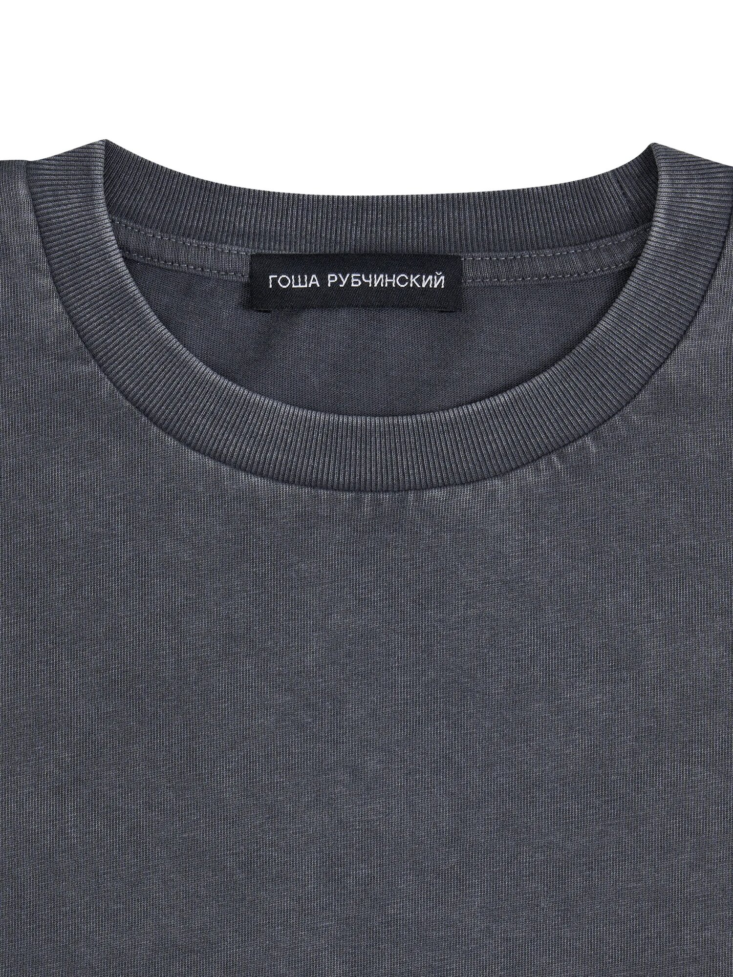 Футболка ГОША РУБЧИНСКИЙ Logo-print oversized T-shirt, размер 48, серый — фото 1