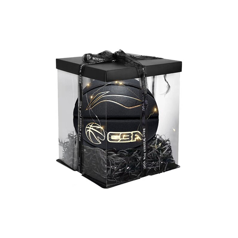 Баскетбольный мяч унисекс Li Ning CBA Collection Pu черный золотой, размер 7, CN