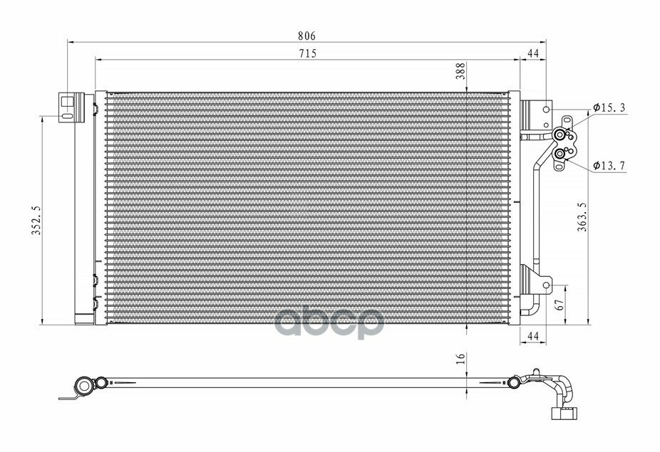 Радиатор кондиционера M-TEX арт. MTR35622