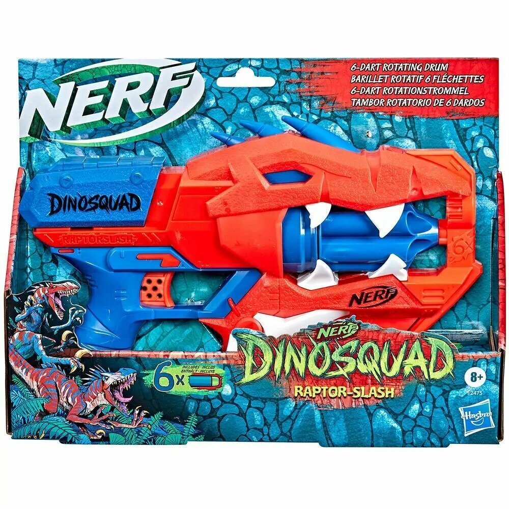 Бластер Nerf Дино Сквад Раптор Слэш F2475EU4 детский бластер открытая загрузка активные игры