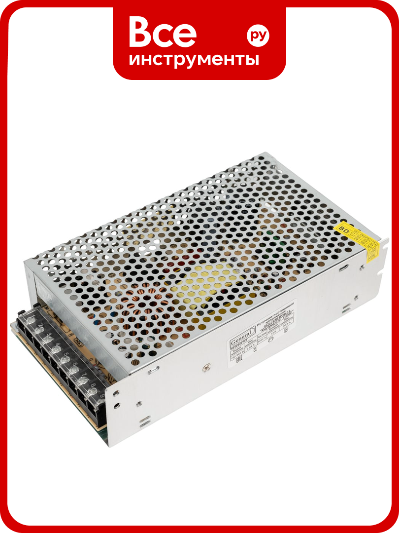 Драйвер для светодиодной ленты General Lighting Systems 12В IP20 GDLI-250-IP20-12 250 Вт универсальный тип для подсветки