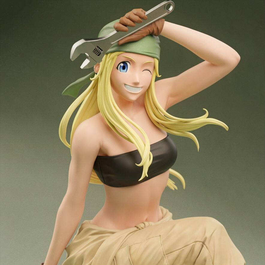 Сборная модель Winry Rockbell (Fullmetal Alchemist), 300мм (без базы), 1/6 для покраски