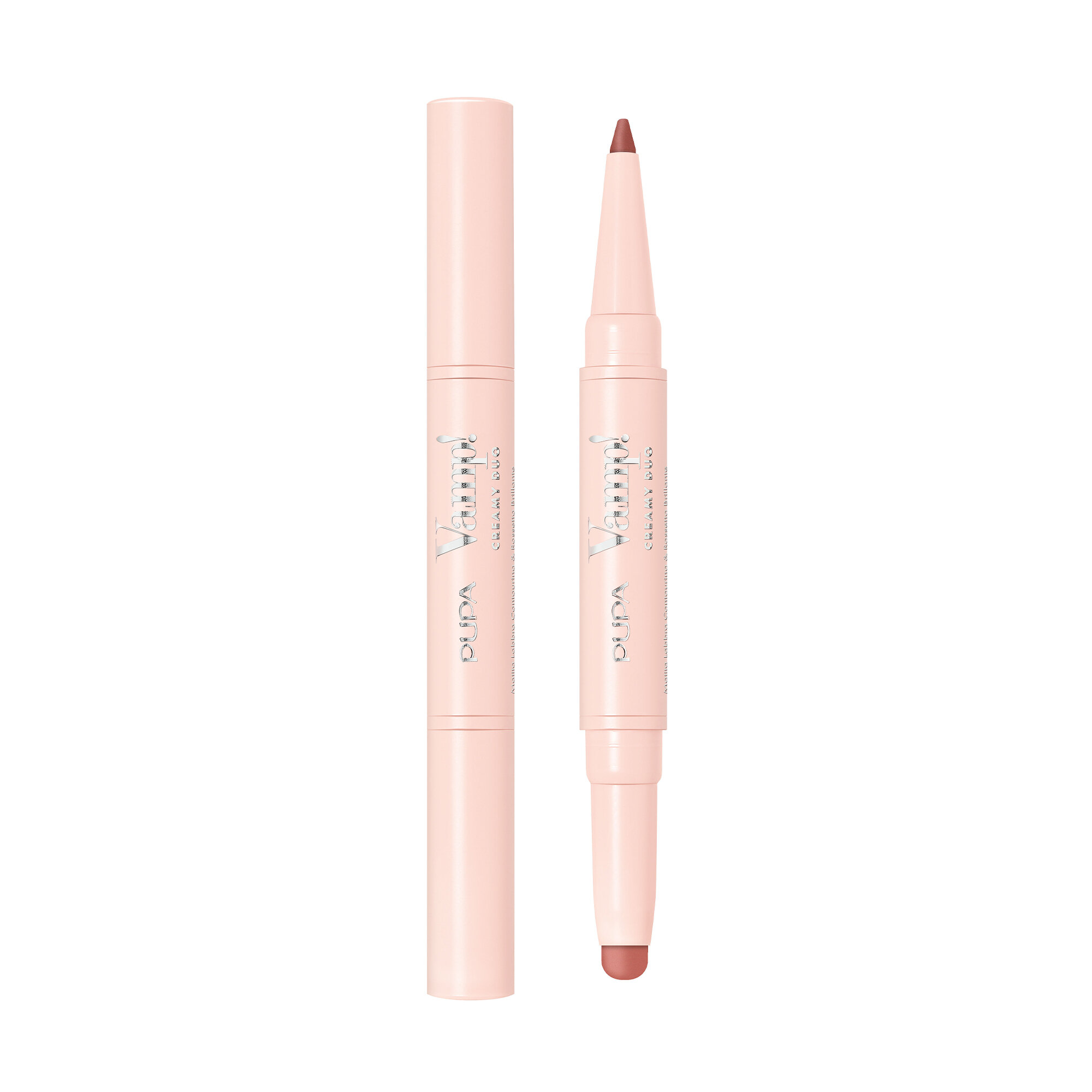 PUPA VAMP CREAMY DUO Губная помада Персиковый нюд