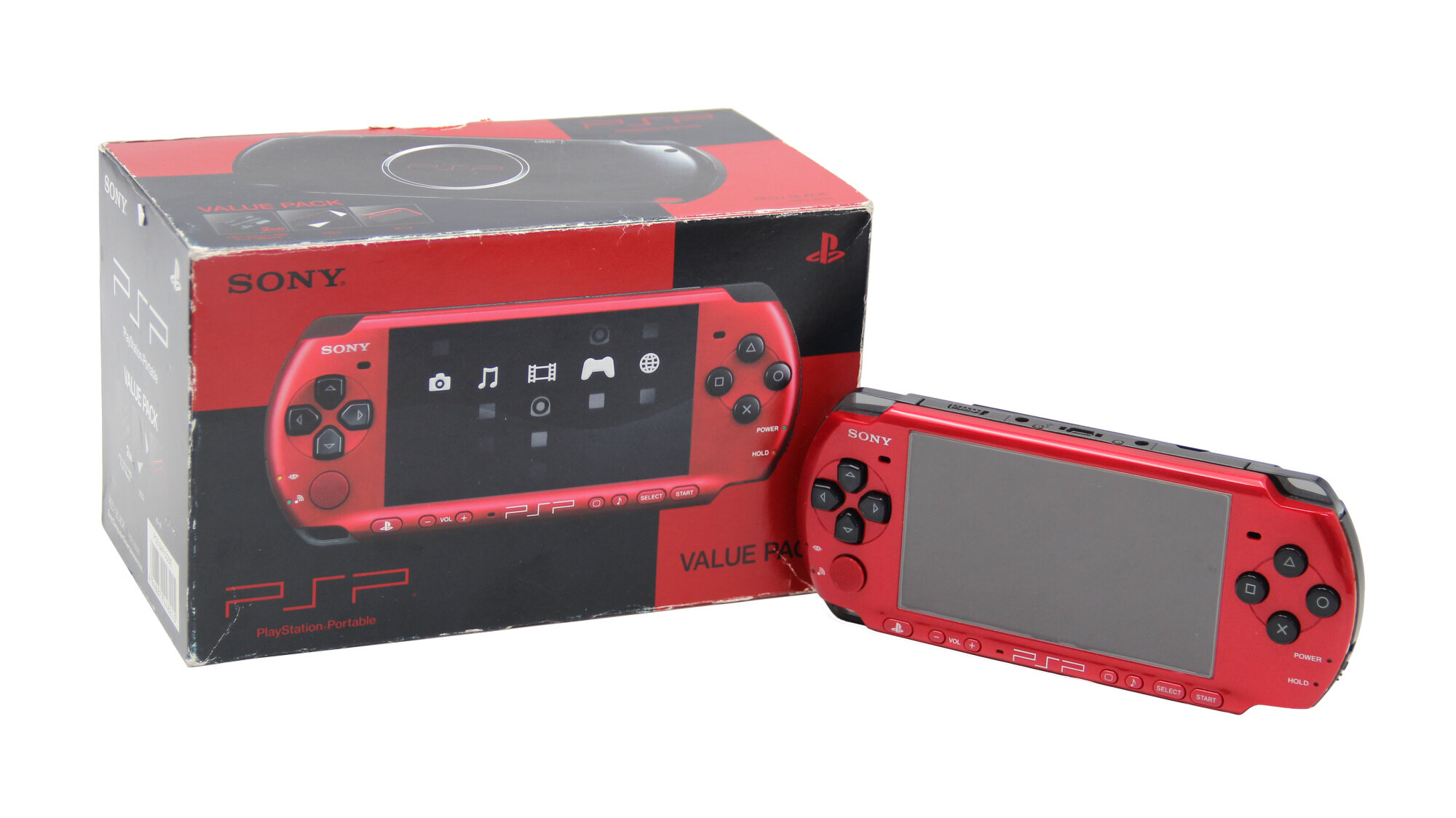 Игровая приставка Sony PSP 3000 Slim 64 Gb Black/Red Value Pack В коробке