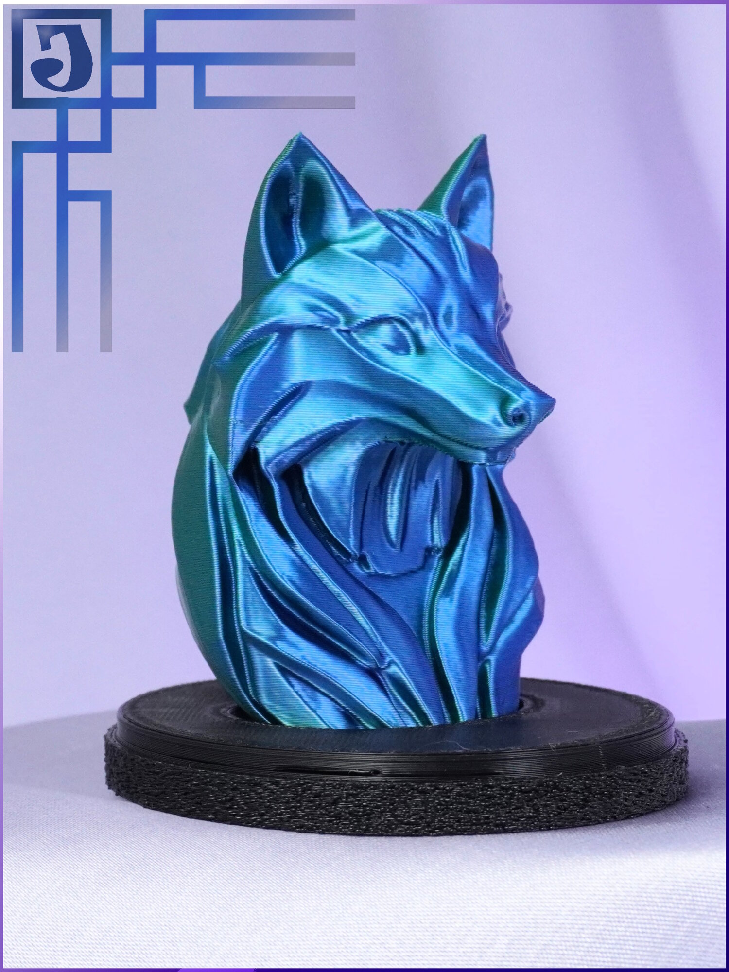 Интерьерная статуэтка «Лиса Северного Сияния» Silk PLA Фигурка лисы на магните хамелеон, красивый подарок, Joker-Studio