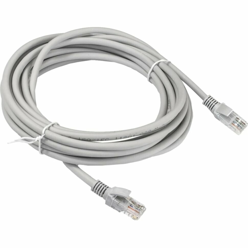 Патч-корд ExeGate UTP-RJ45-RJ45-5e-7,5M-GY, cat.5e, 7,5м 
