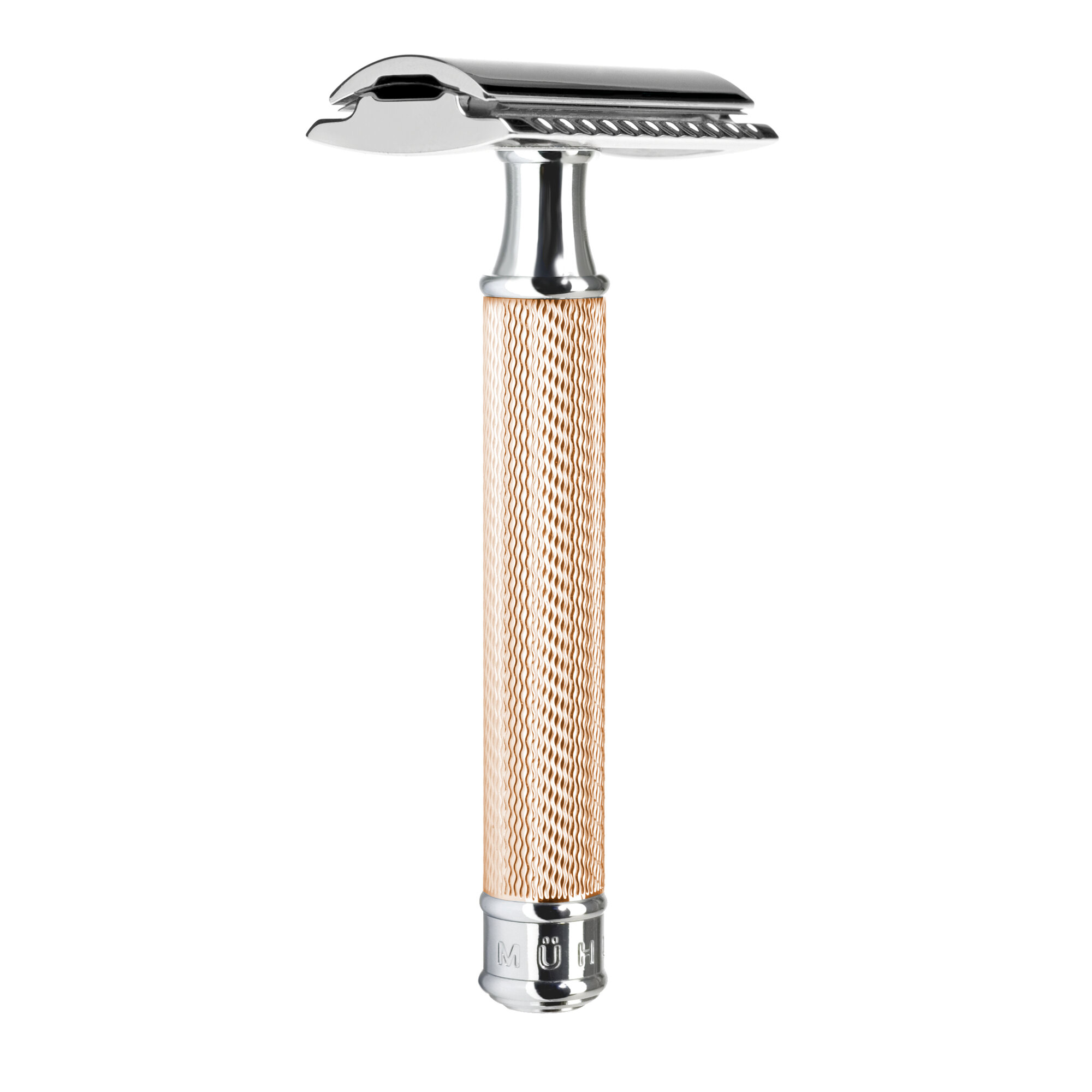 Т-образная бритва Muehle Traditional R 89, closed comb, розовое золото