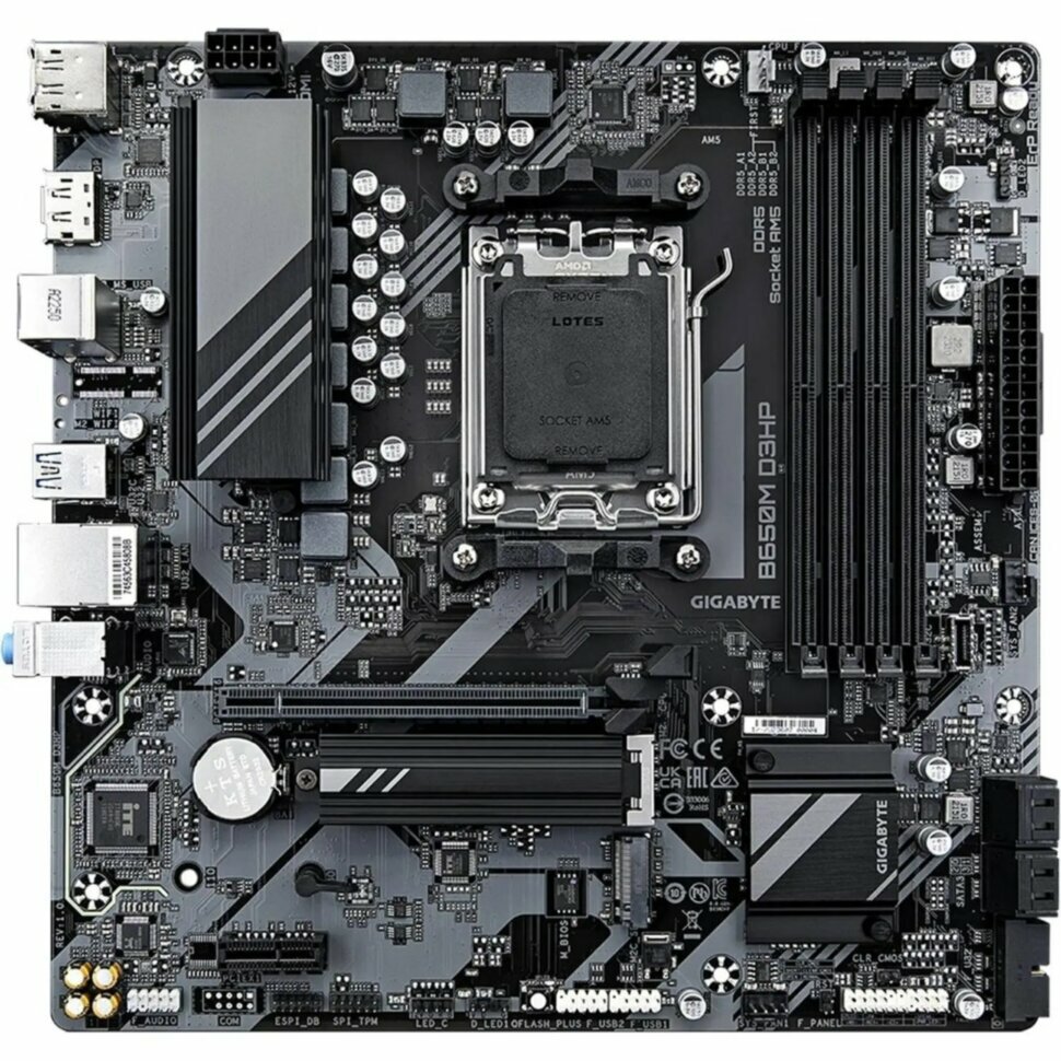 Материнская плата GIGABYTE B650M D3HP, AM5, B650, 4xDDR5 mATX, 2301645
