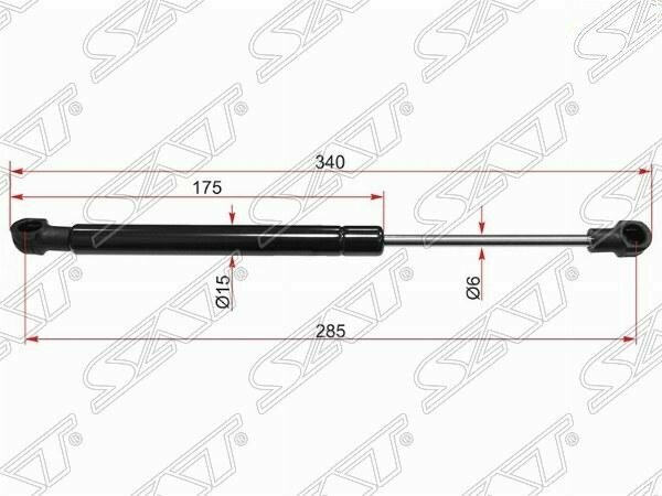 Амортизатор капота SAT ST-7D0823359A Volkswagen Transporter 90-03, Multivan 90-03 справа=слева