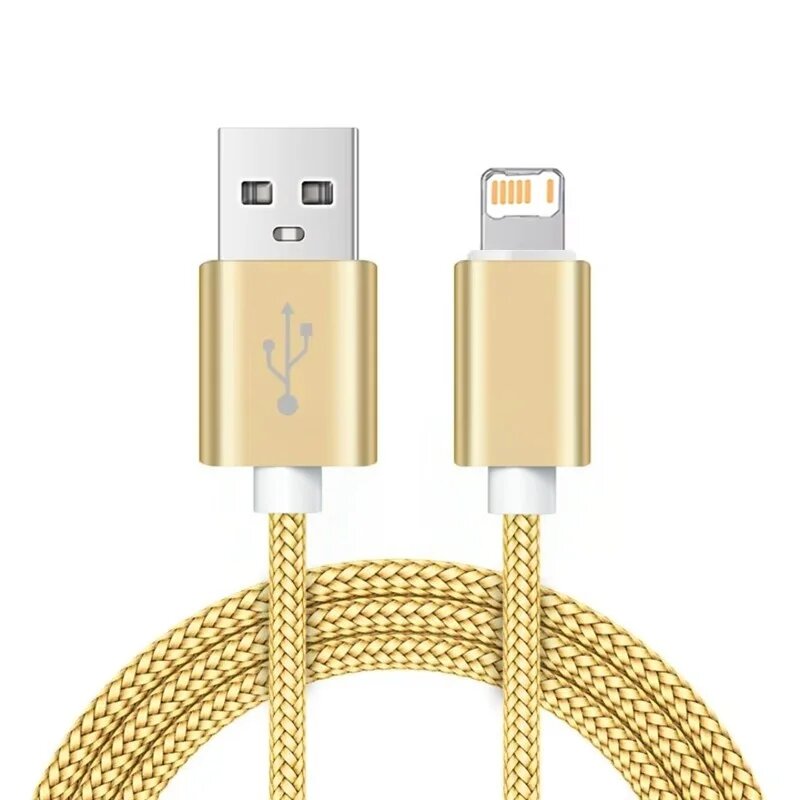 USB-кабель для быстрой зарядки для iPhone 11, 12, 13, 14 Pro, XS Max, X, XR, 6S, 7, 8, 14 Plus, нейлоновый плетеный провод, USB-A кабель для быстрой зарядки и передачи данных