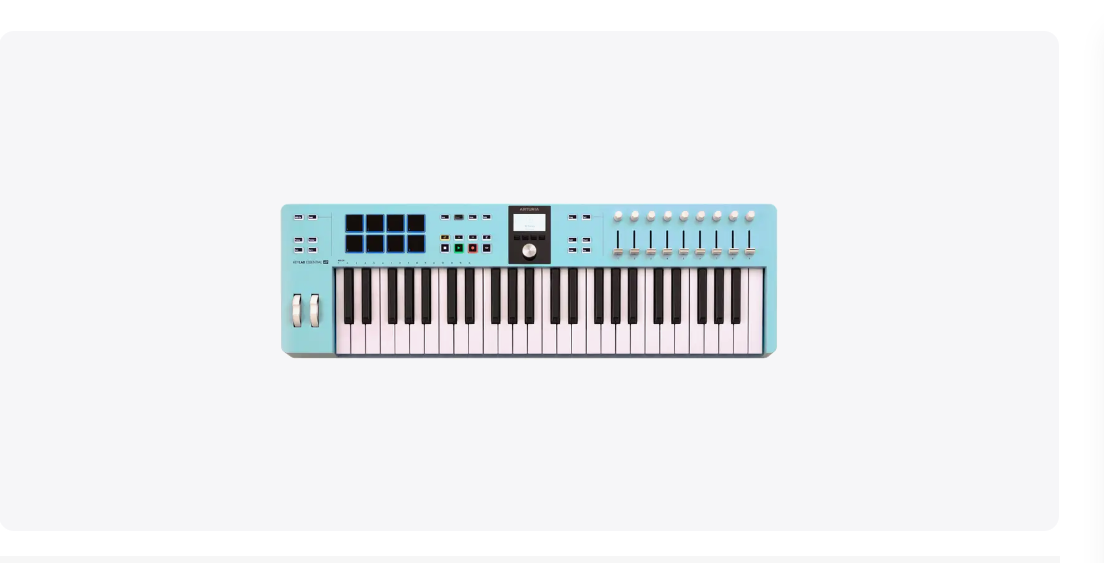 MIDI-клавиатура Arturia KeyLab Essential 49 mk3 Aquamarine