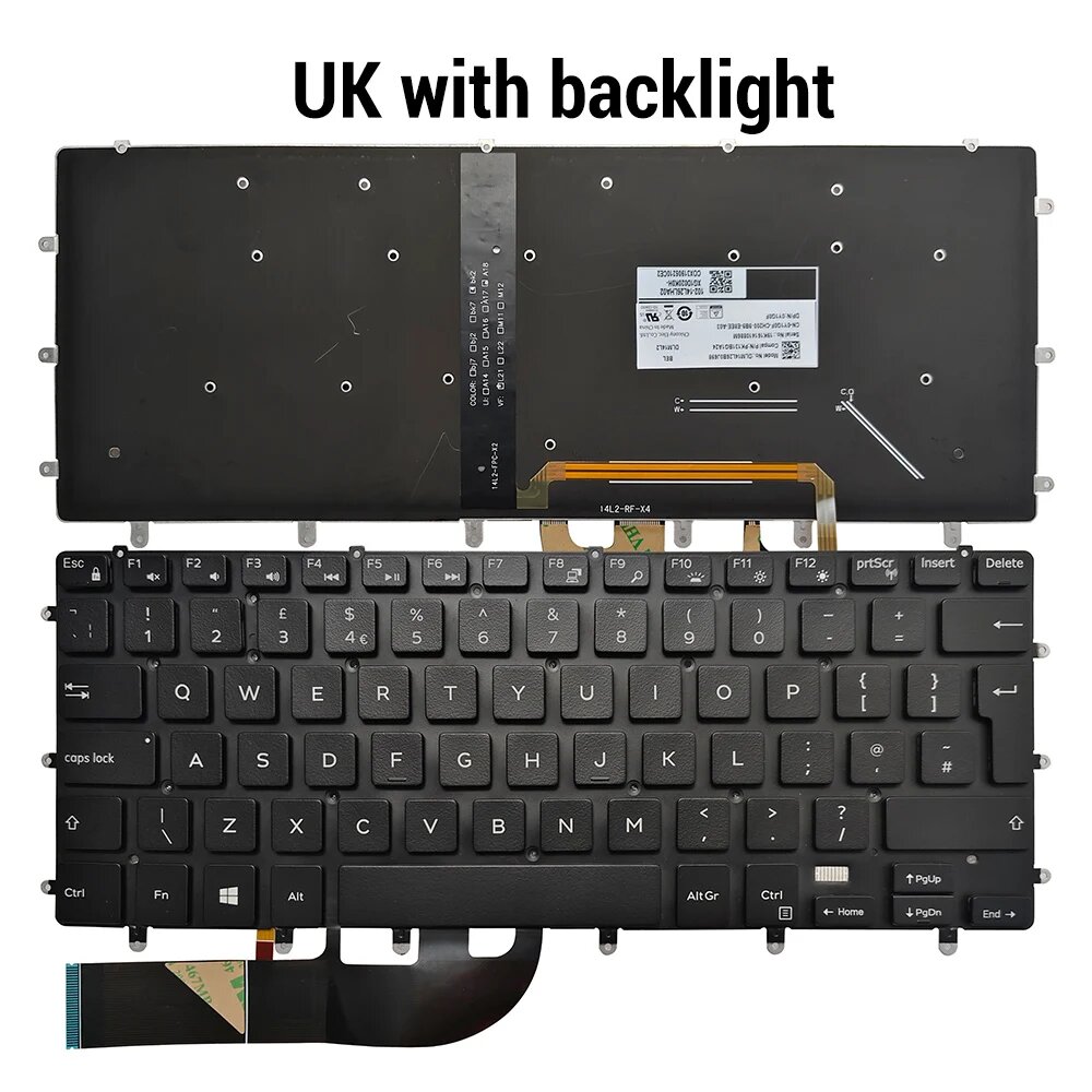 Клавиатура Lemonyy для Dell Inspiron 7558 7568 XPS 15 7590 9550 9560 9570 9550 P56F